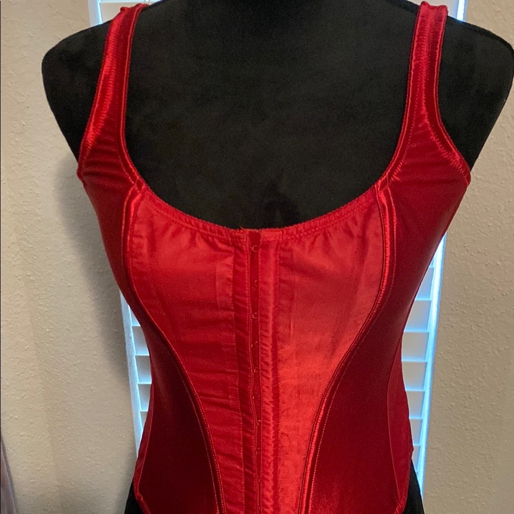 Red Satin Corset - Gem